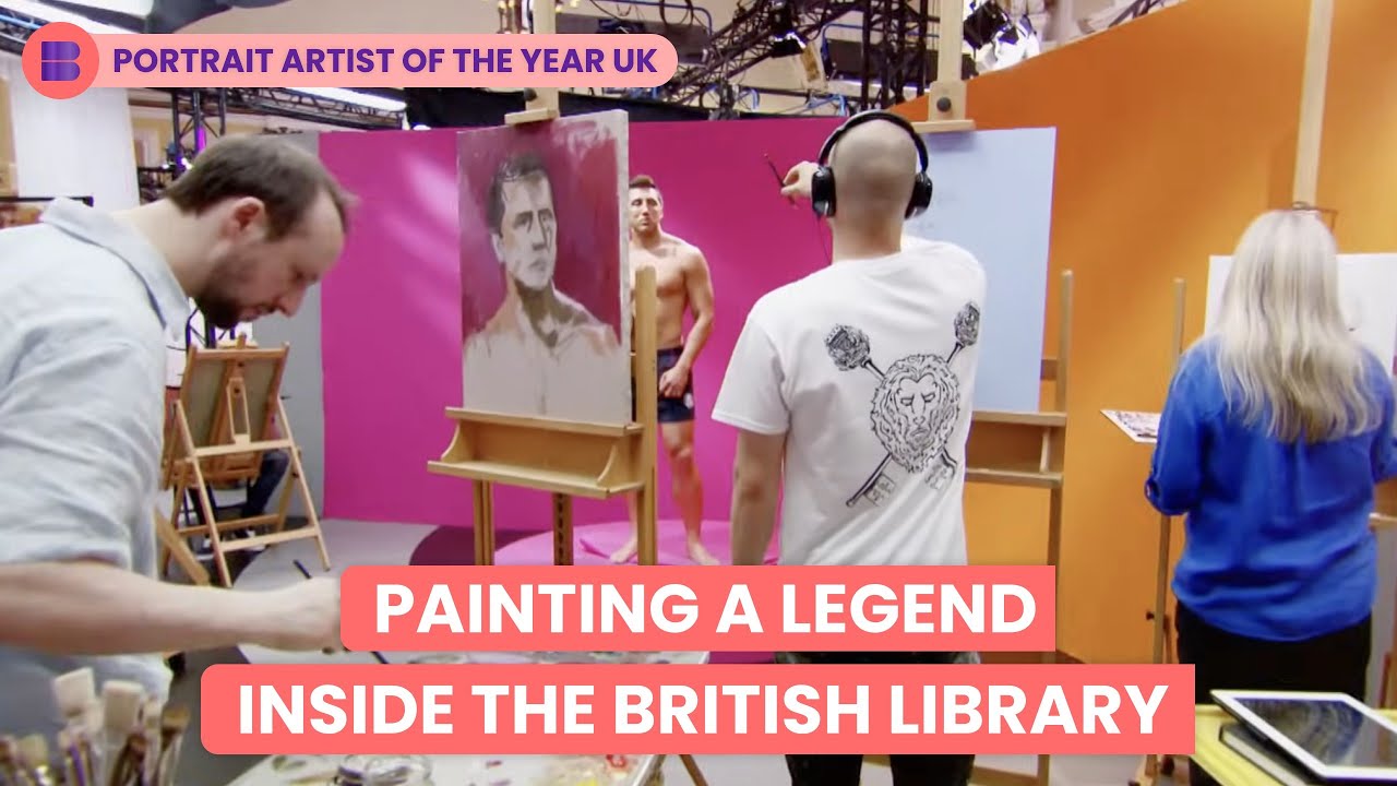 Nick Lord Paints Hilary Mantel for British Library - YouTube
