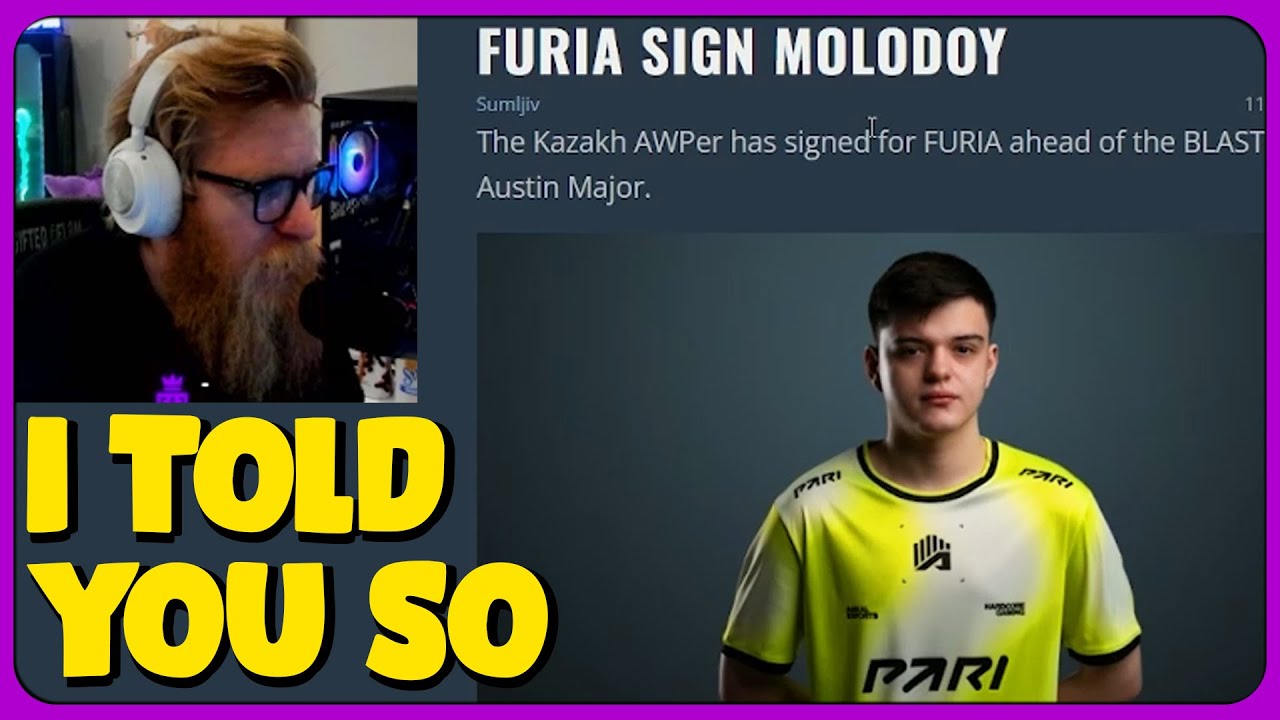 fl0m Reacts to FURIA Signs Molodoy & FalleN Stops AWPing?! - YouTube