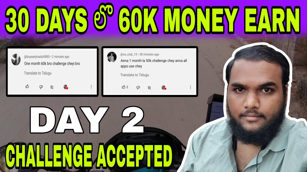 30 DAYS 60K MONEY EARN CHALLENGE DAY 2 - YouTube