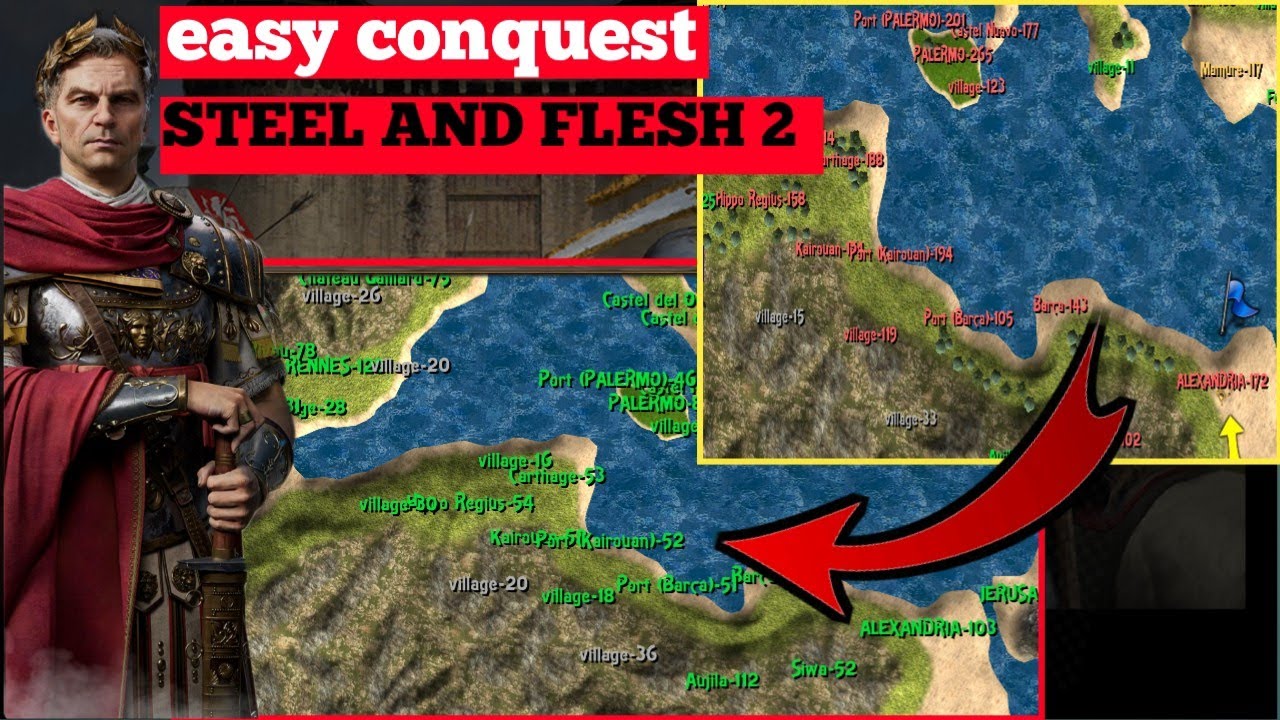 The easiest way to conquer the castle on global map in steel and flesh 2 newlands - YouTube
