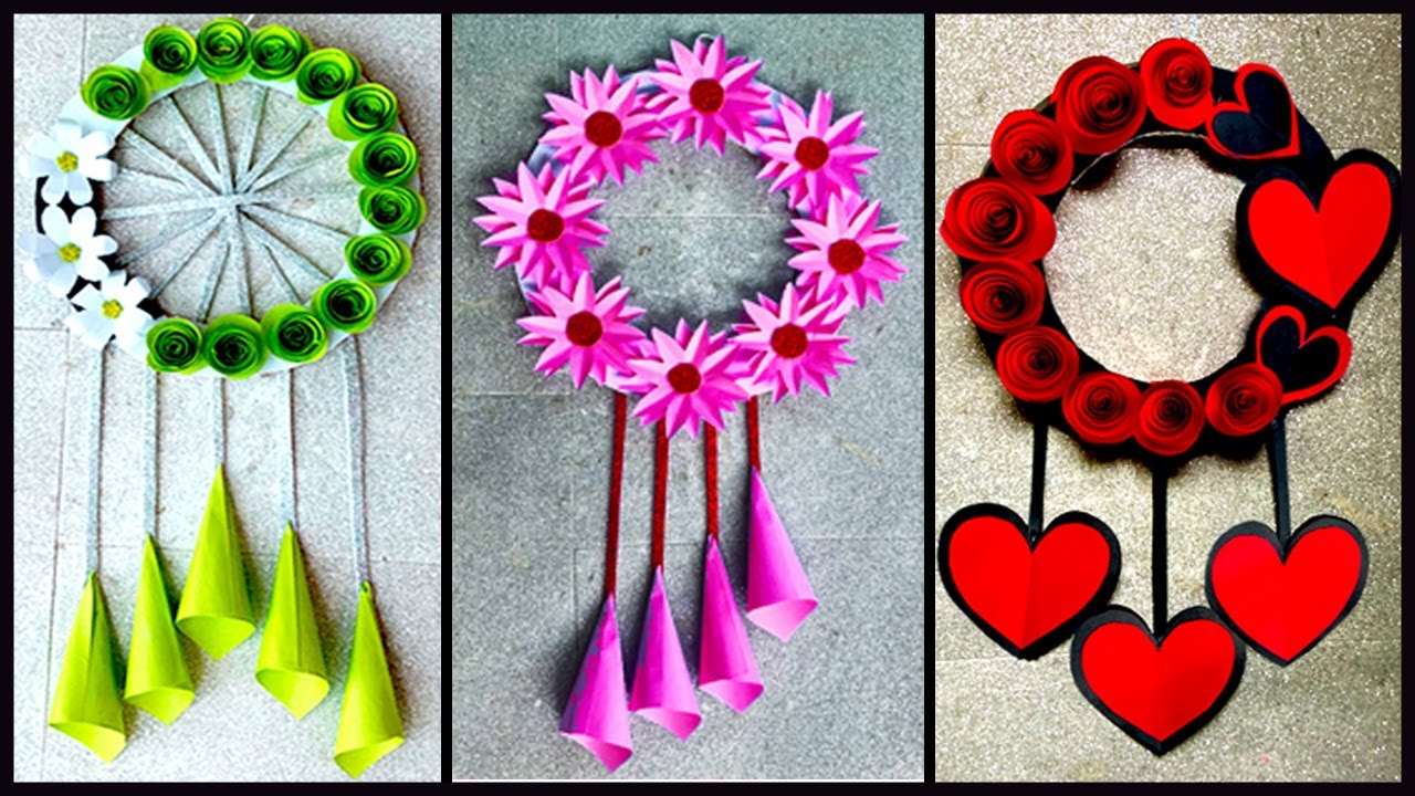 Round wall hanging craft ideas | round cardboard wall hanging | round ...