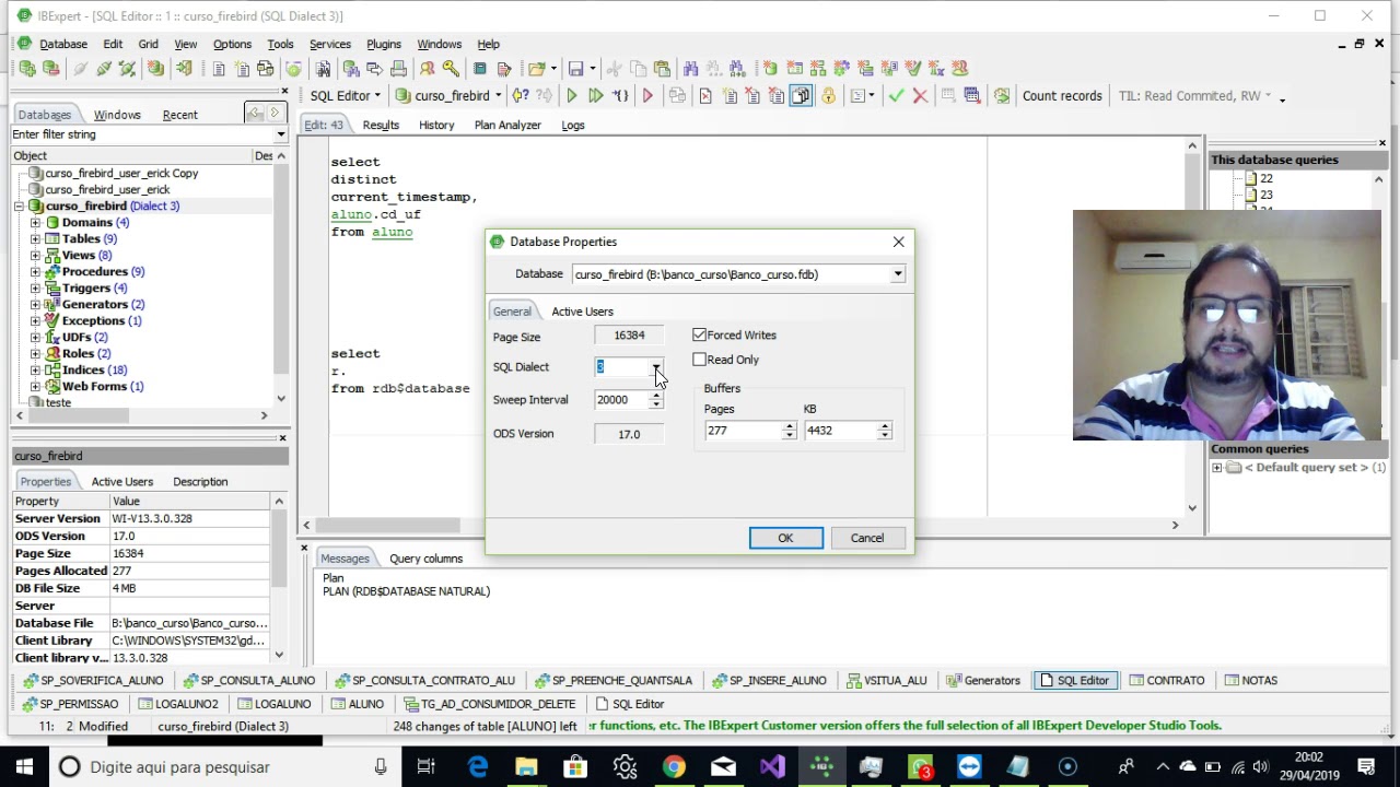 Database Proprities - Melhorando o desempenho do firebird - YouTube