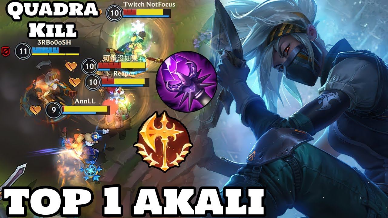 Wild Rift Akali - Top 1 Akali Gameplay Rank Grandmaster Season 6 - YouTube