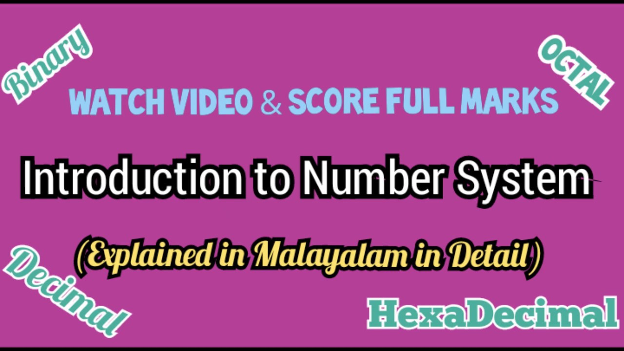 Plus One Computer Science | Introduction to Number System | Binary ...