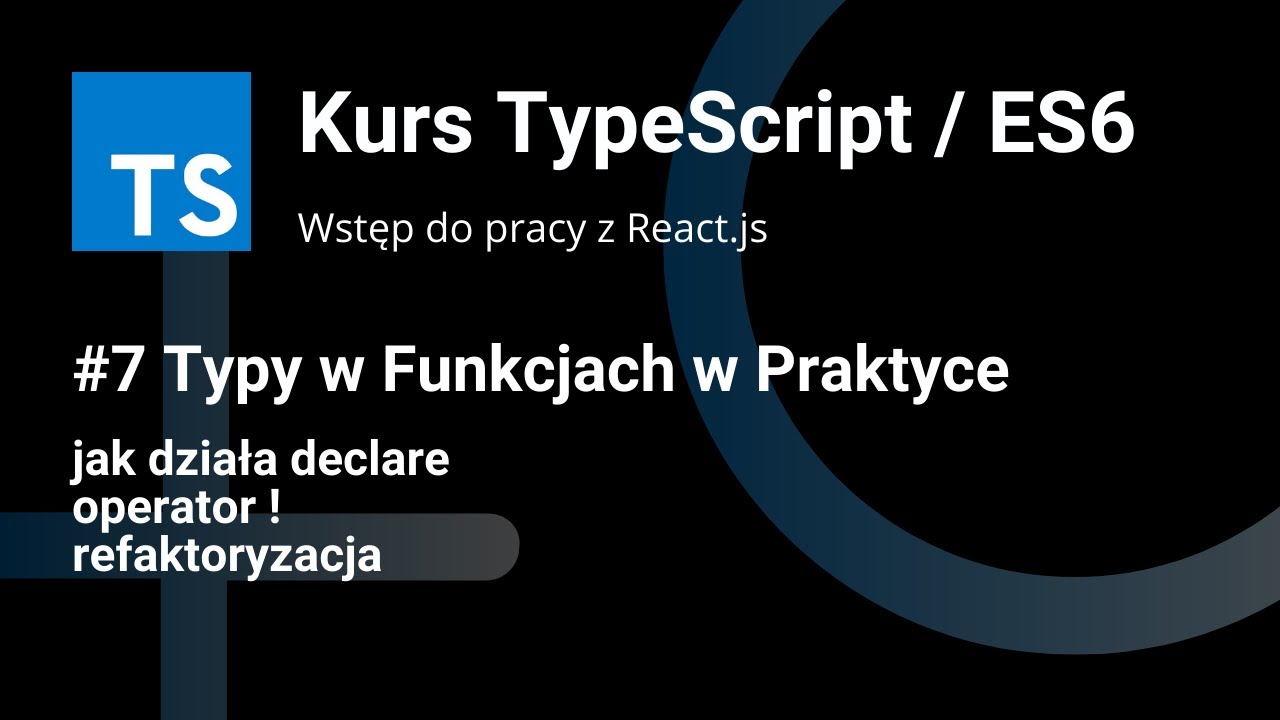 Typowanie Funkcji w TypeScripcie - YouTube