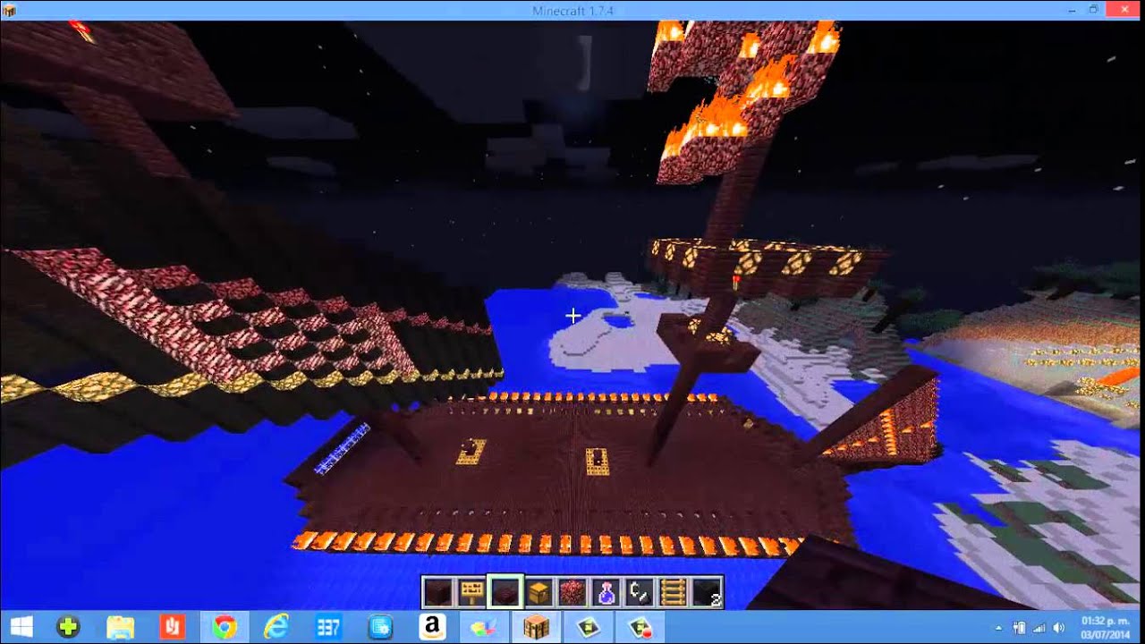 COMO HACER UN BARCO DEL NETHER EN MINECRAFT - YouTube