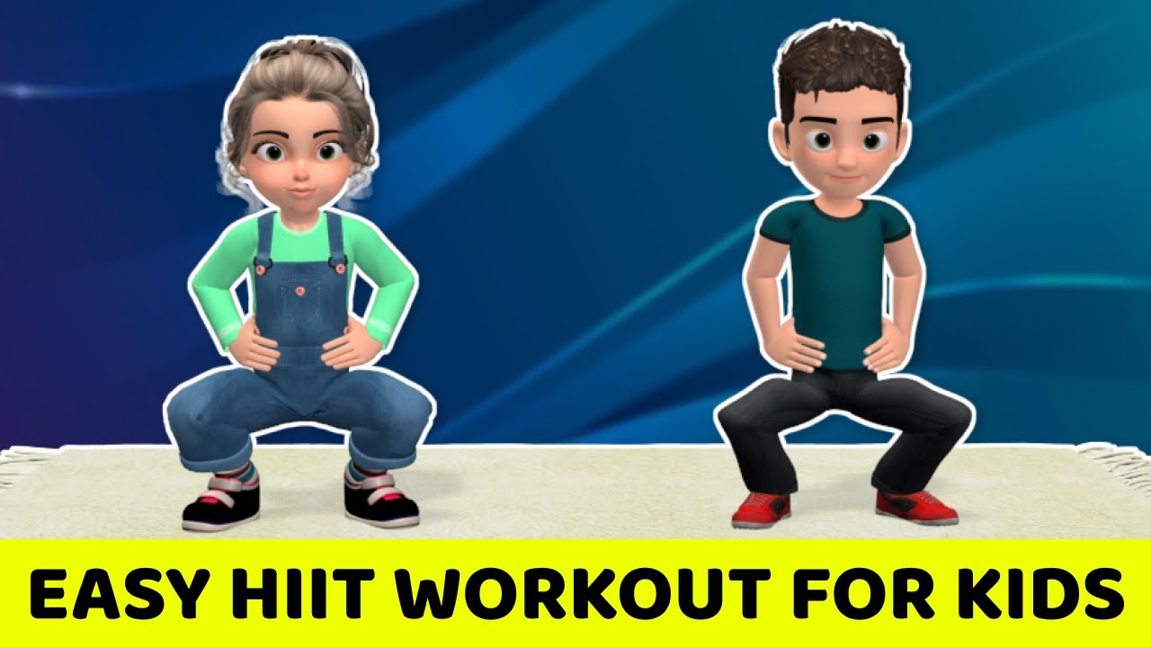 EASY HIIT HOME WORKOUT FOR KIDS - YouTube