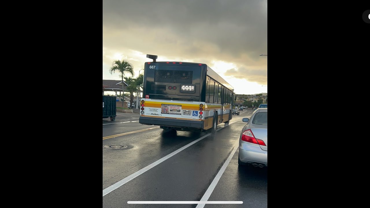 Thebus Honolulu Bus' 667 Gillig Low Floor 40' Ft Route 444 Village Park ...