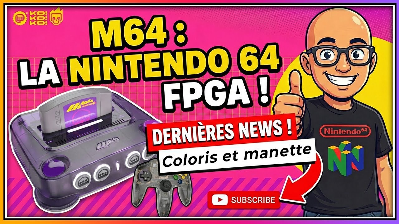 M64 : la Nintendo 64 FPGA ! coloris et manette dévoilées ! - YouTube