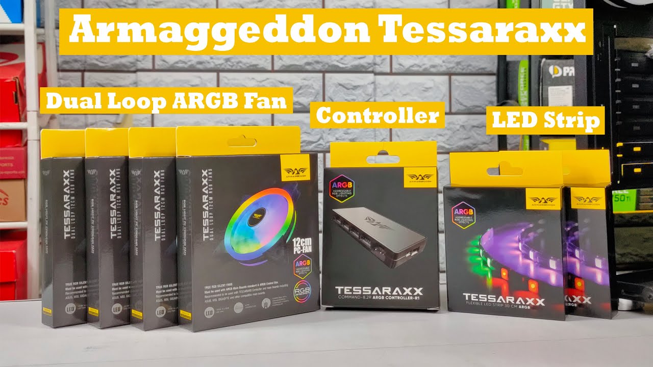 Review ARMAGGEDDON TESSARAXX Dual Loop ARGB Fan, Commander ARGB ...