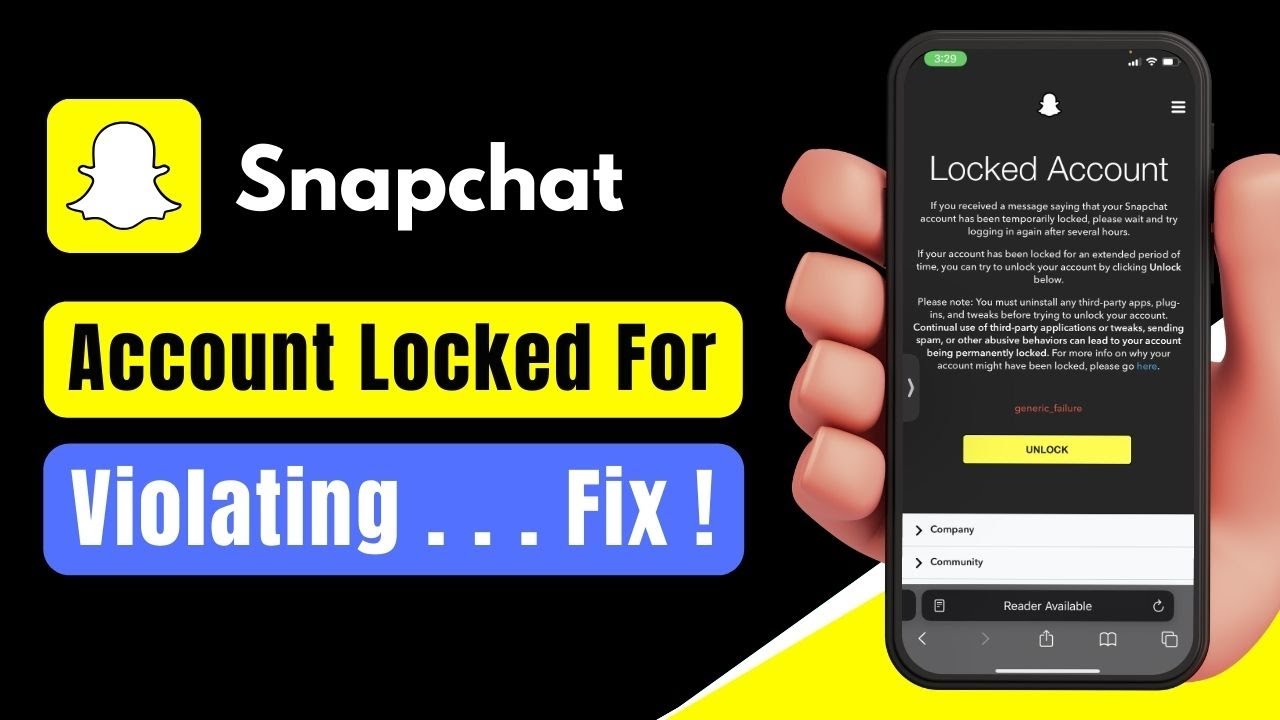 Snapchat Your Account has been Locked for Violating Community ...