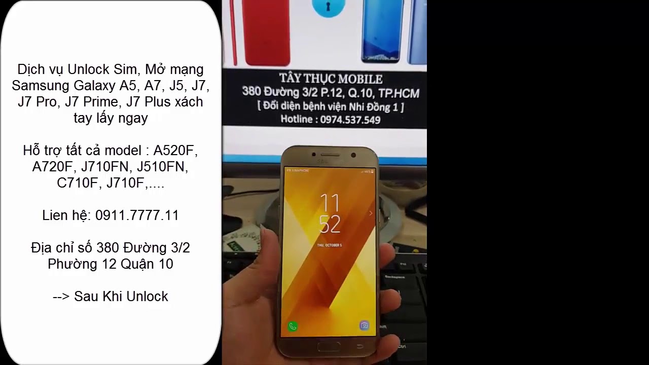Unlock Sim Samsung Galaxy A5 A7 2017 A520F A720F Lấy Ngay 0911.7777.11 ...