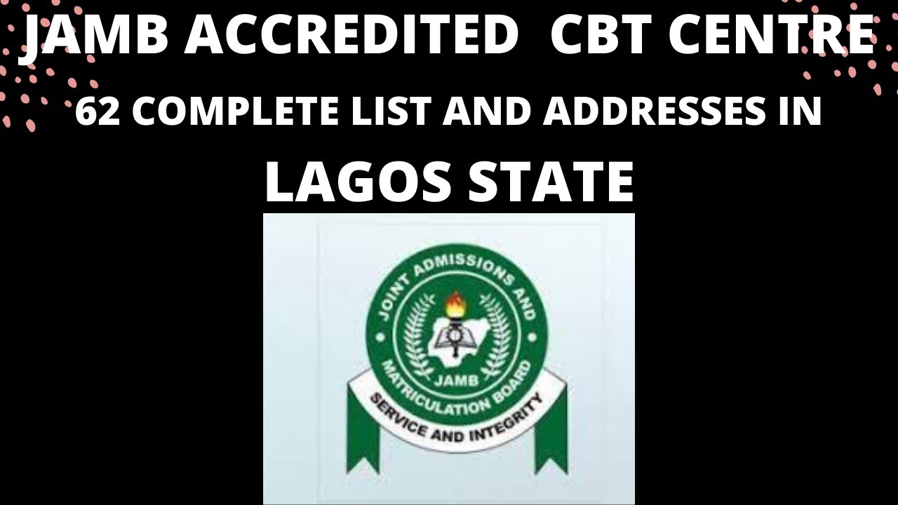 JAMB CBT CENTRES IN LAGOS STATE | COMPLETE LIST - YouTube