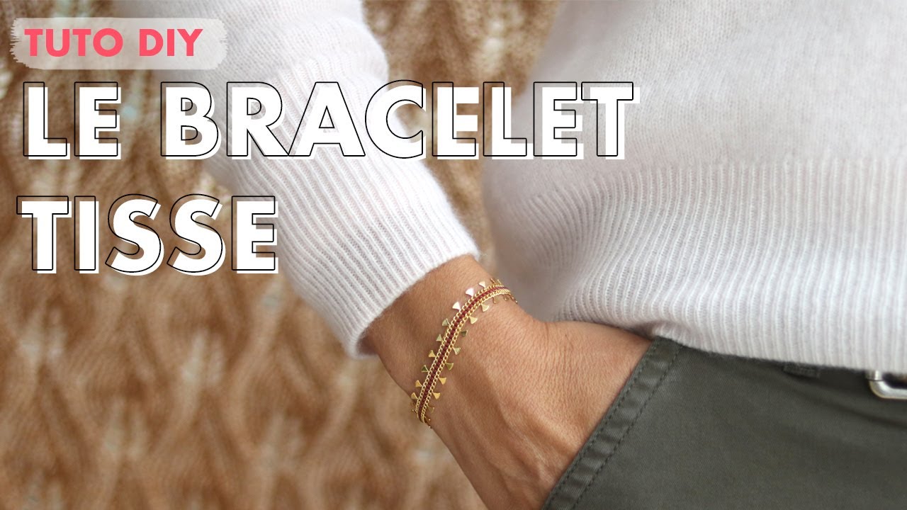 TUTO: Le bracelet tissé doré à l'or fin - YouTube