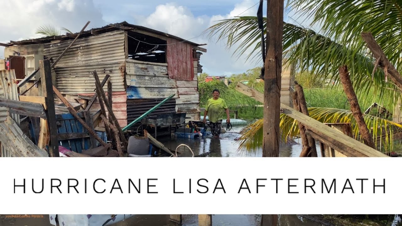 HURRICANE LISA some of the most damaged areas, BELIZE CITY - YouTube