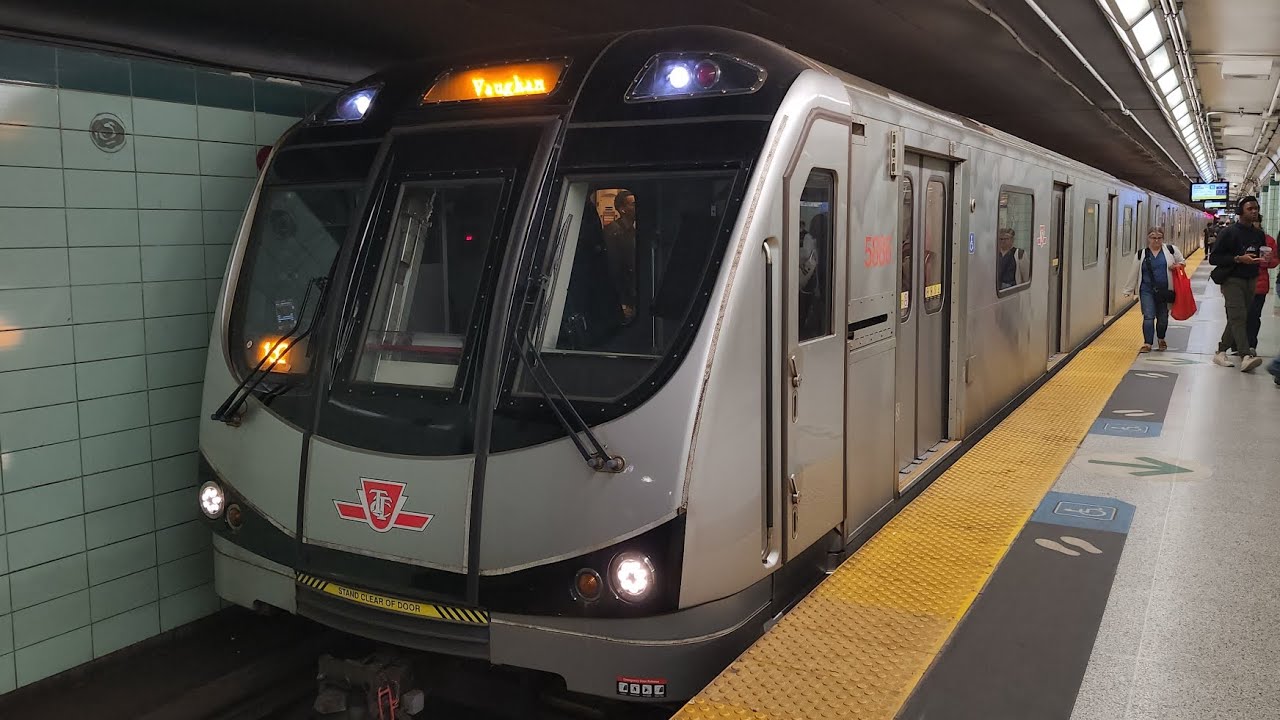 TTC 132 (Toronto Rocket) - 5886-5881 Departing St George (Line 1) - YouTube