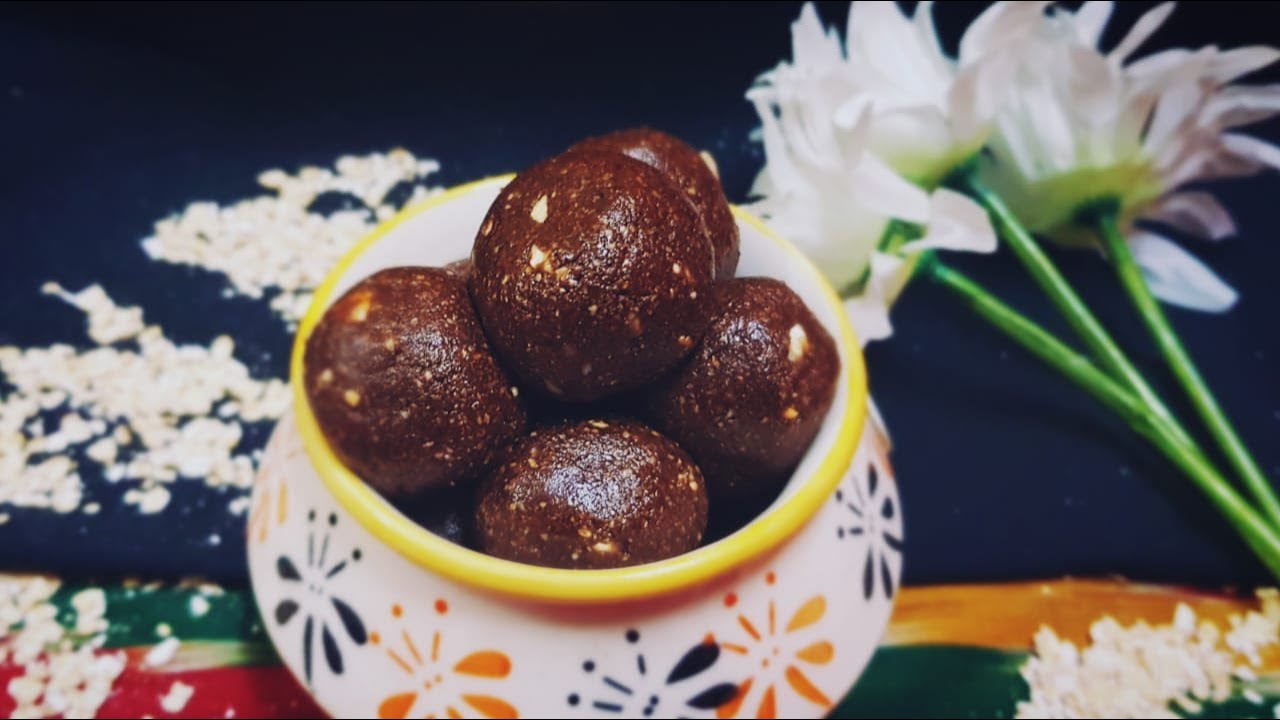 Oats Chocolate Ladoo | Oats Laddu | Guilt Free Dessert | Diet Recipe ...