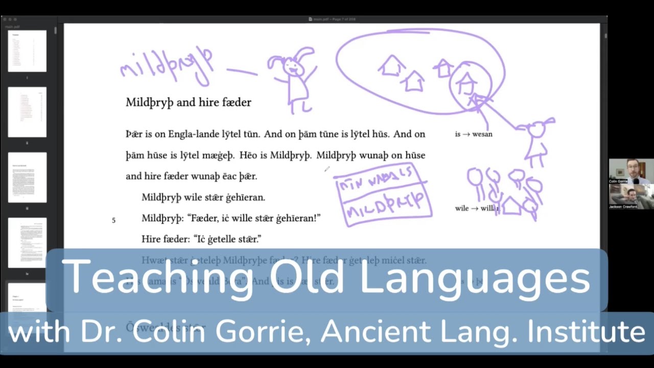 Teaching Old Languages (with Dr. Colin Gorrie) - YouTube