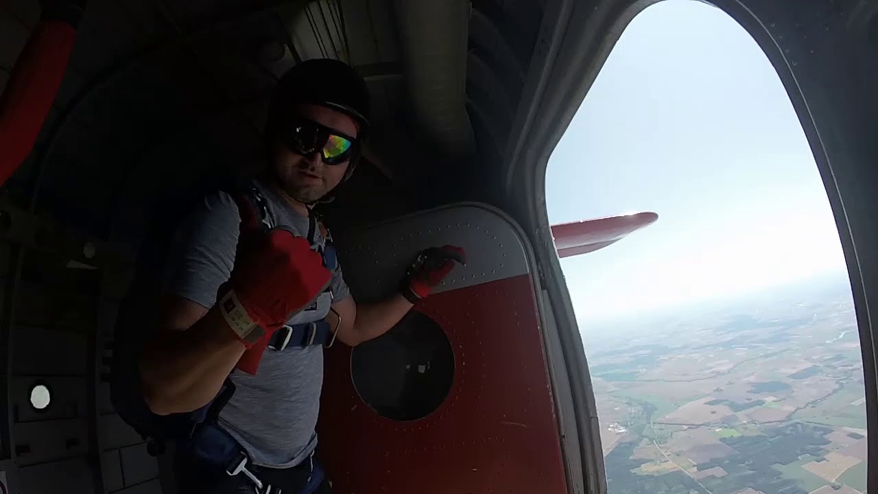 Skydive front flip exit / jump # 13 - YouTube