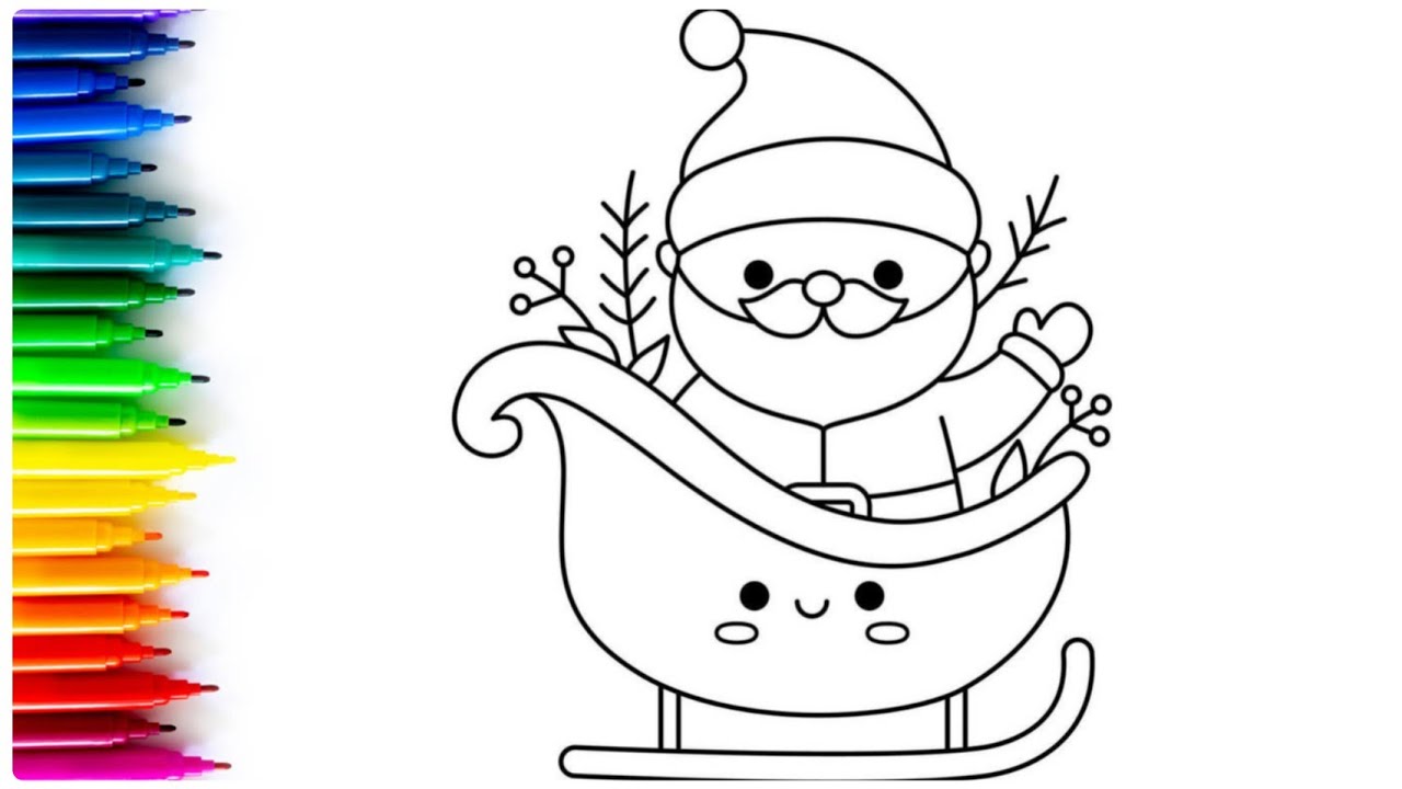 How to Draw Santa's Sleigh Step by Step for |Christmas - YouTube