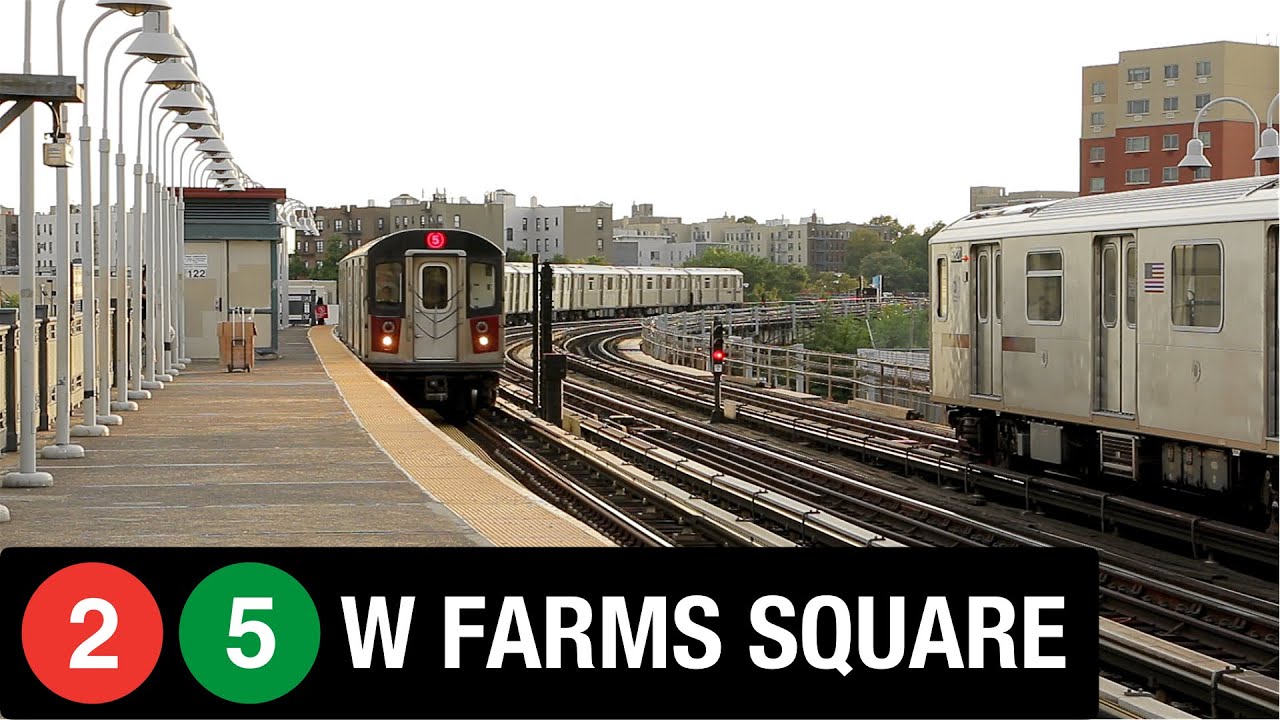 NYC Subway: West Farms Square (2) and (5) Trains - YouTube