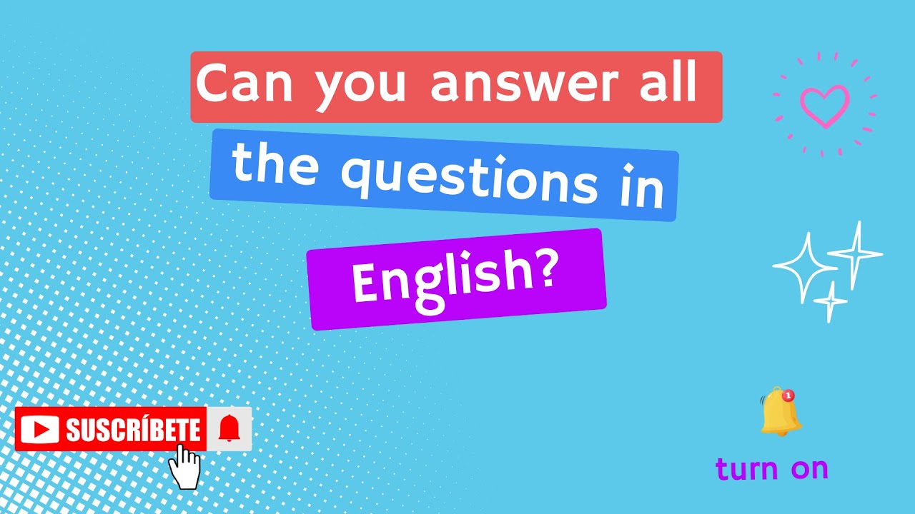 Can you answer all the questions in English? - YouTube