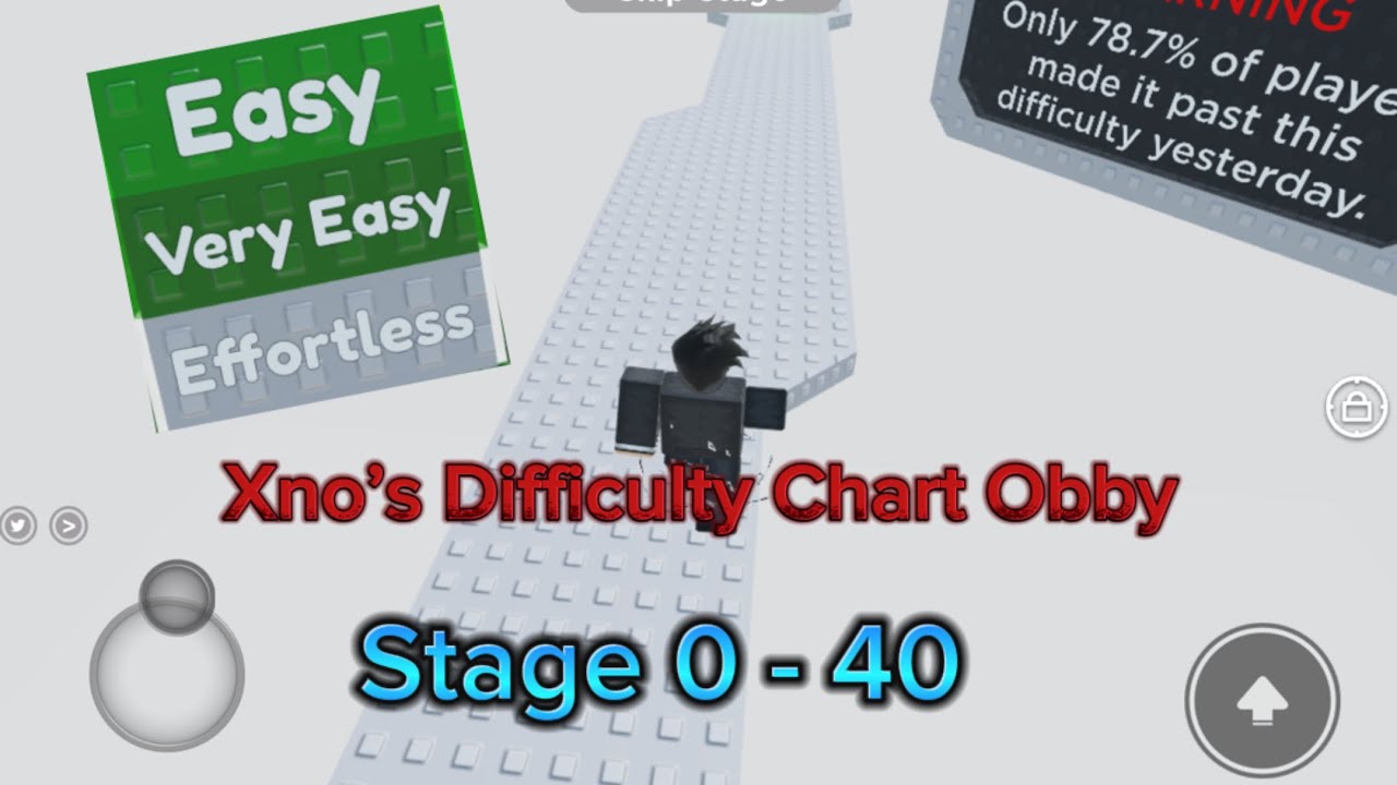 Xno’s Difficulty Chart Obby (Effortless To Easy) - YouTube
