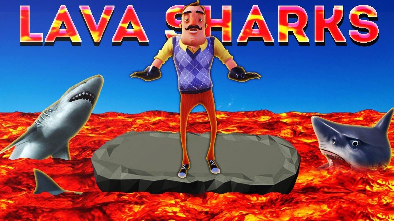 MINECRAFT | HELLO NEIGHBOUR HAS LAVA SHARKS IN HIS BASEMENT!!! - YouTube