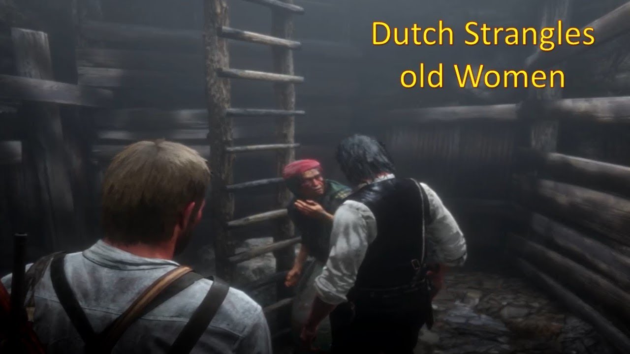 Red Dead Redemption 2: Dutch Strangles Old Women - YouTube