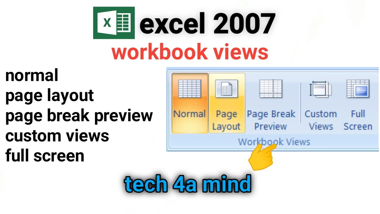 how to use Workbook view option in excel - YouTube