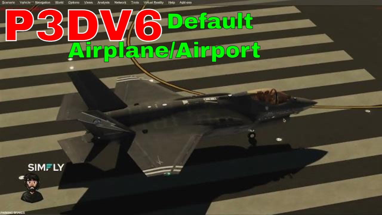 P3Dv6 Default Airplane and Airport - YouTube