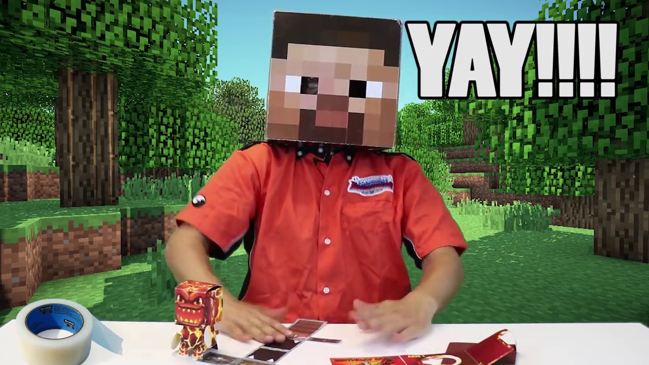 SKYLANDERS BOXHEADS PAPERCRAFT w MINECRAFT STEVE! Skylanders ...