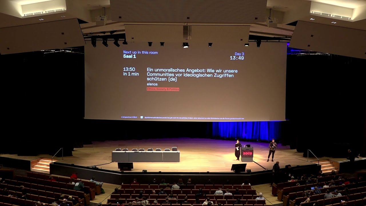 38C3 - Ein unmoralisches Angebot: Wie wir unsere Communities vor ...