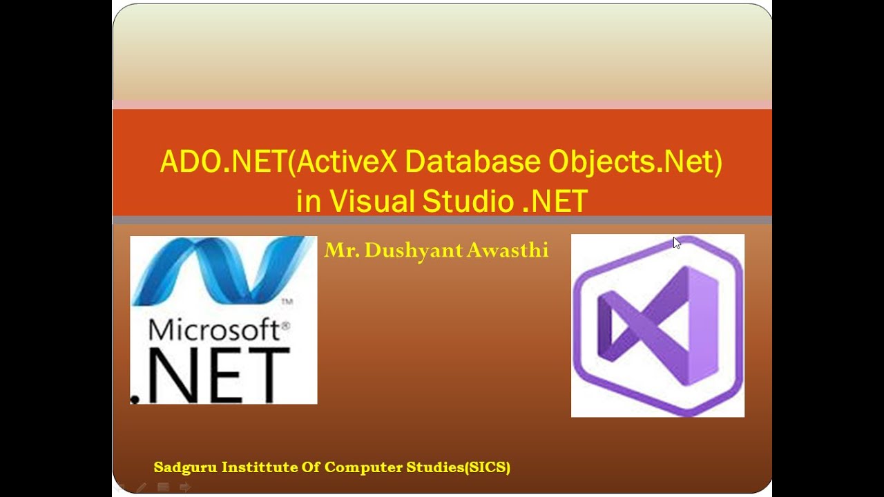 ADO NET in Visual Studio (Database Programming) - YouTube