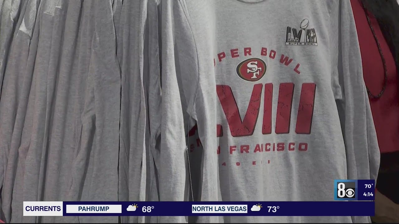 NFL debuts official team Super Bowl merchandise at Las Vegas store ...