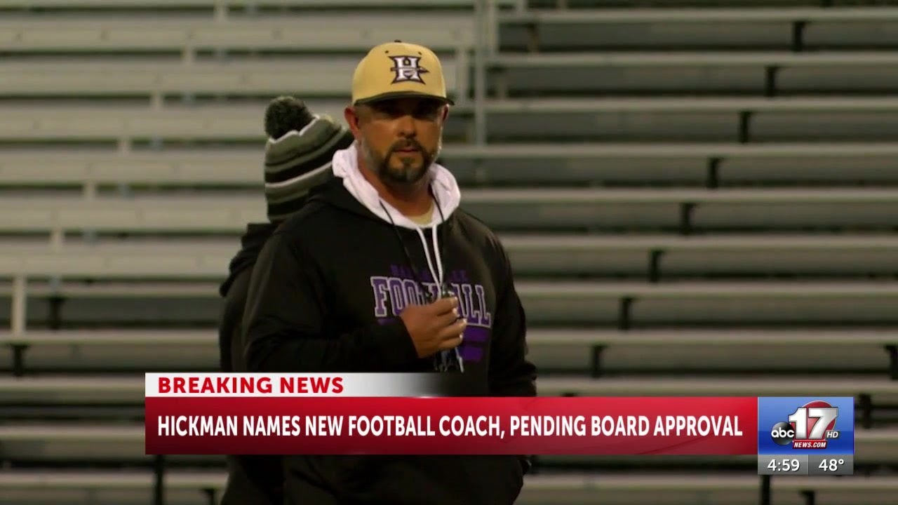 Hickman announces new football coach, pending board approval - YouTube