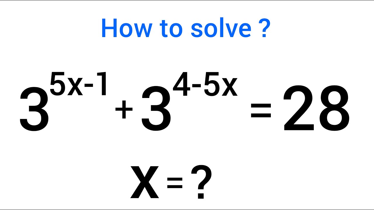 A Nice Exponential Problem • Math Olympiad - YouTube