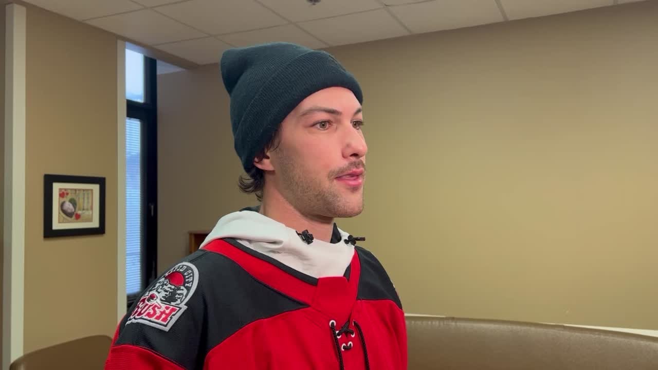 Rush forward Calder Brooks talks about visiting Monument Health's ...