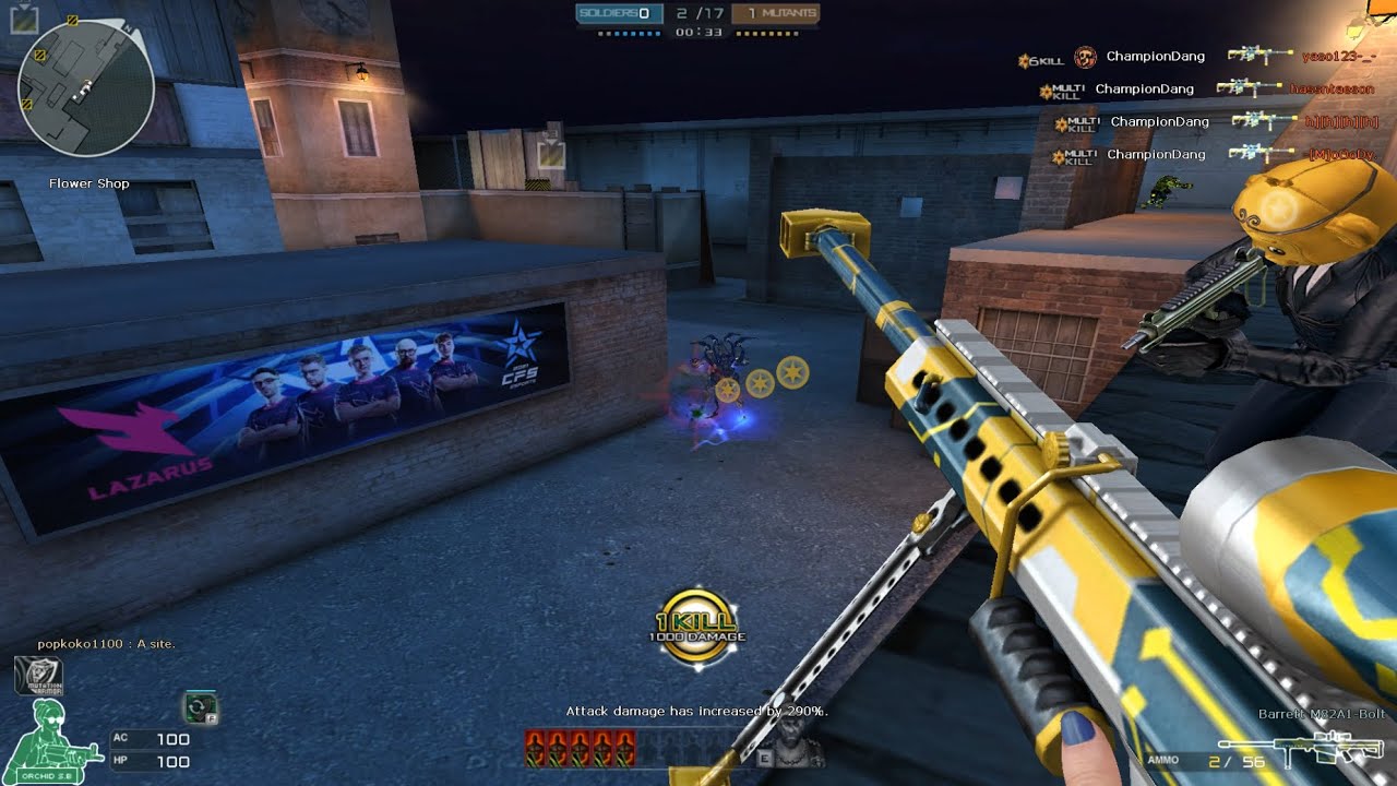Crossfire West: 1 shot 1 kills with Barrett M82A1-Bolt Gameplay ...