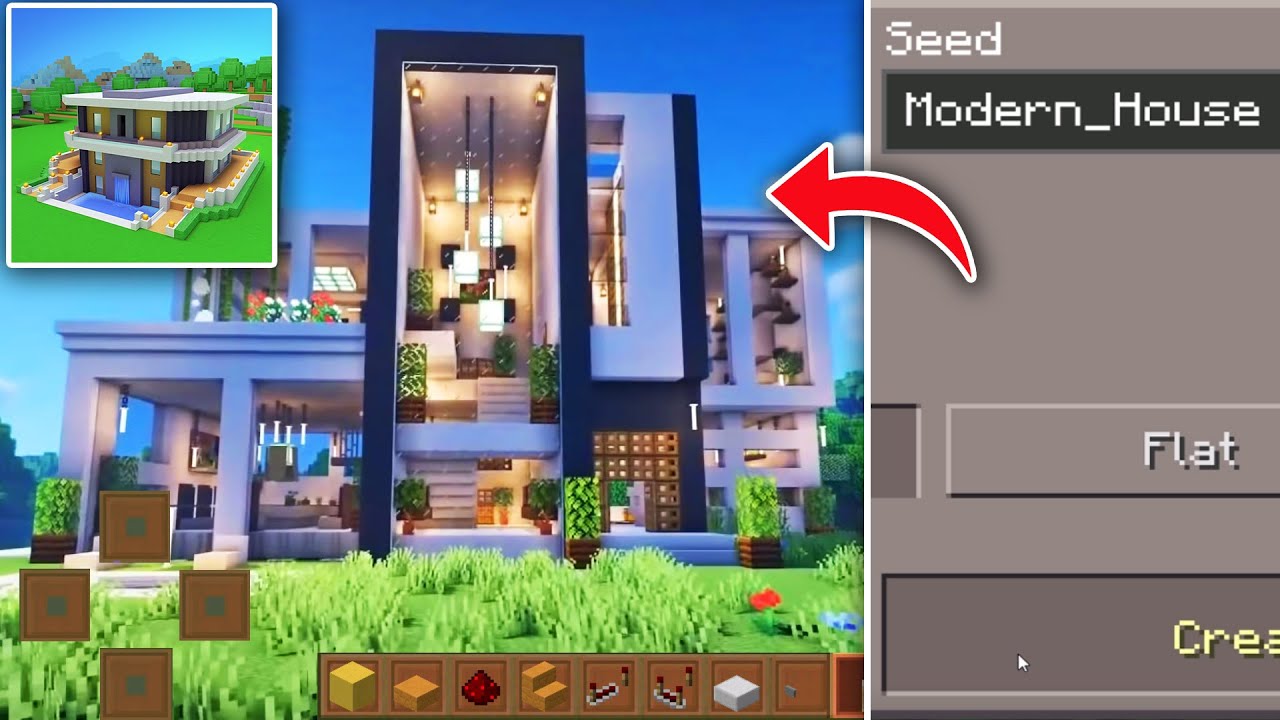 NEW! MODERN HOUSE SEED in CRAFT WORLD - YouTube