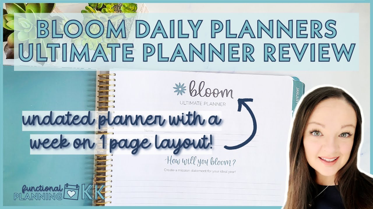 Ultimate Planner Review Bloom Daily Planners Week on One Page with ...