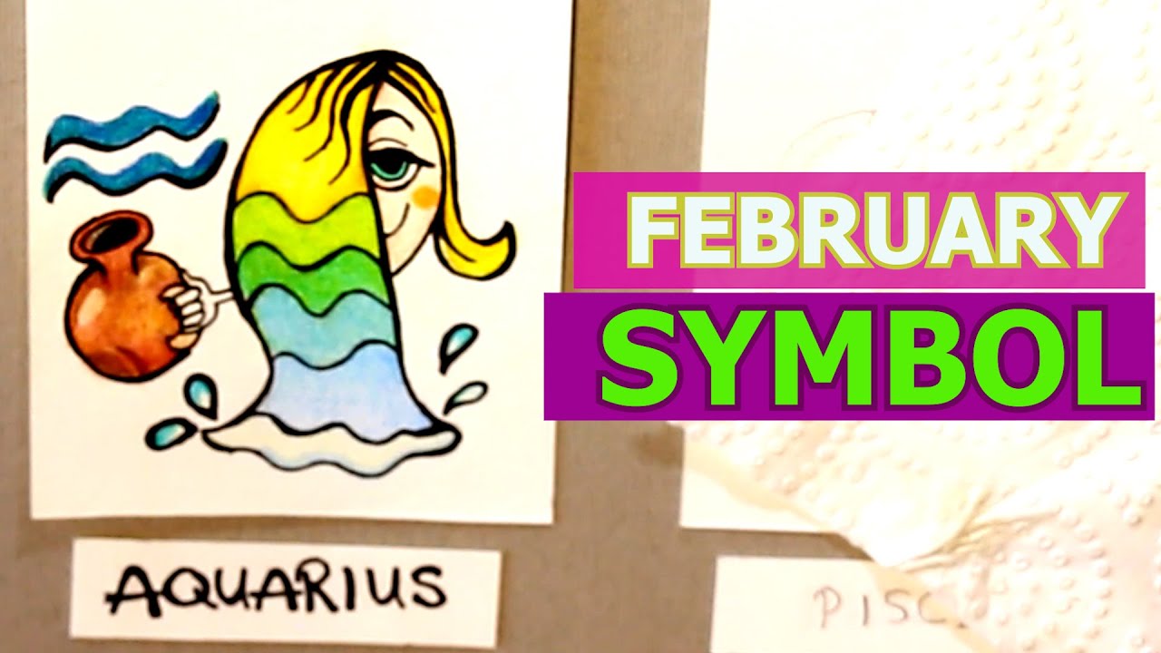 FEBRUARY SYMBOL_INDIAN ASTROLOGY #COLOREDPENCIL #PAINTABLE_WORLD# ...