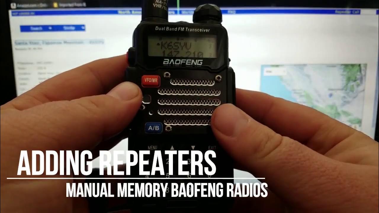 Baofeng Radio: Repeater Programming (Manually) - YouTube