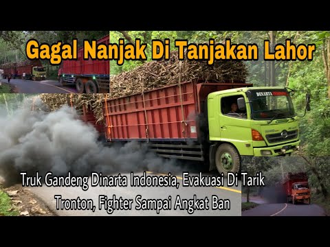 Truk Gandeng Dinarta Gagal Nanjak Di Tanjakan Lahor || Evakuasi Berjalan Sengit