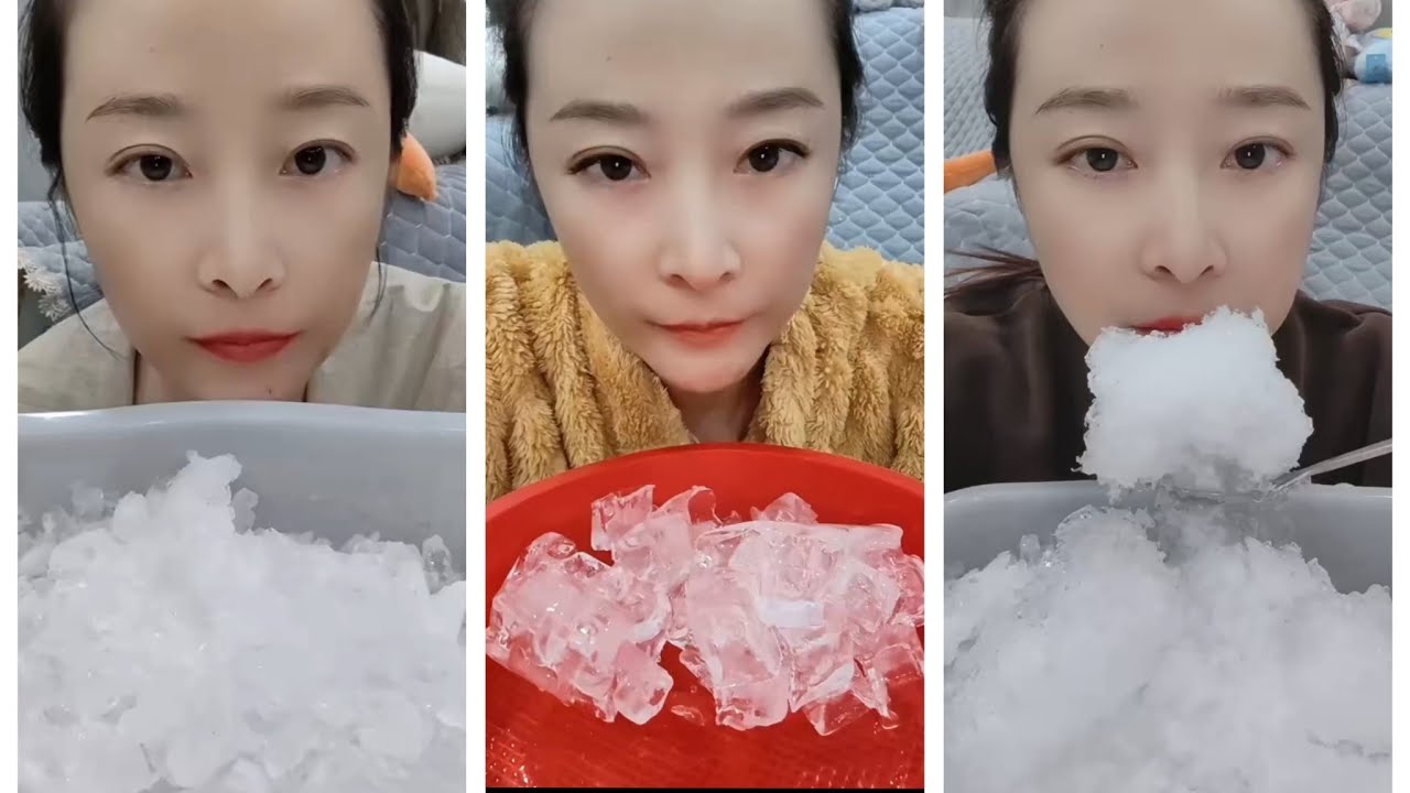 ICE-0380ASMR ICE. crunchy ice, soft ice and clear ice - YouTube
