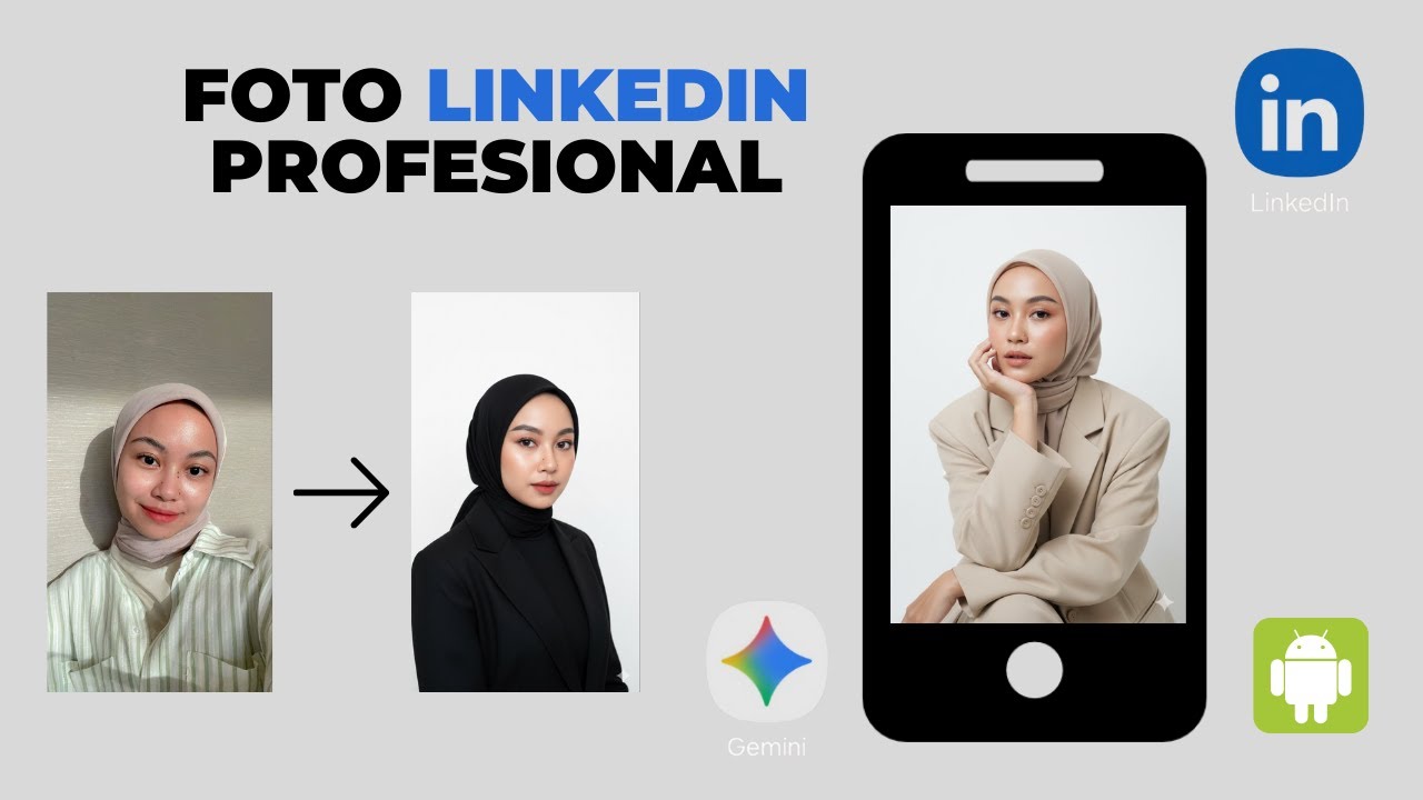Cara Edit Foto Jadi Profesional untuk LinkedIn Pakai Gemini AI - YouTube