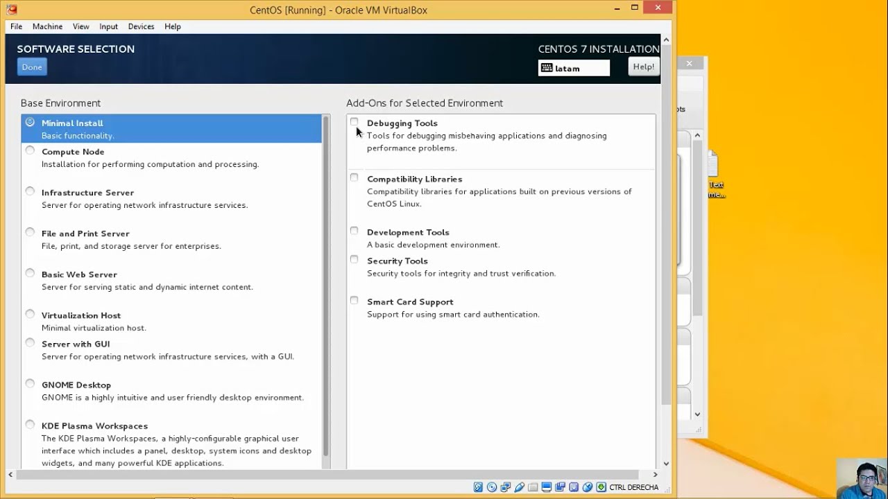 Install CentOS 7 (minimal) - Instalar CentOS 7 (mínimo) - YouTube
