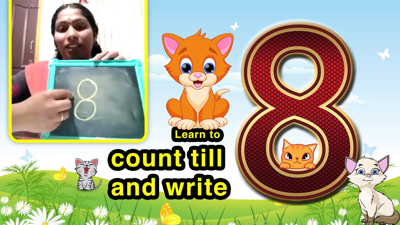 Learn To Count till Eight (8) | Learn to Write Number Eight (8) - YouTube
