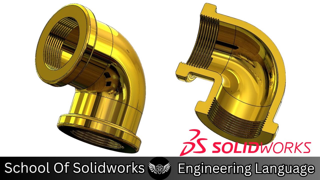 Elbow pipe fitting soliworks - YouTube