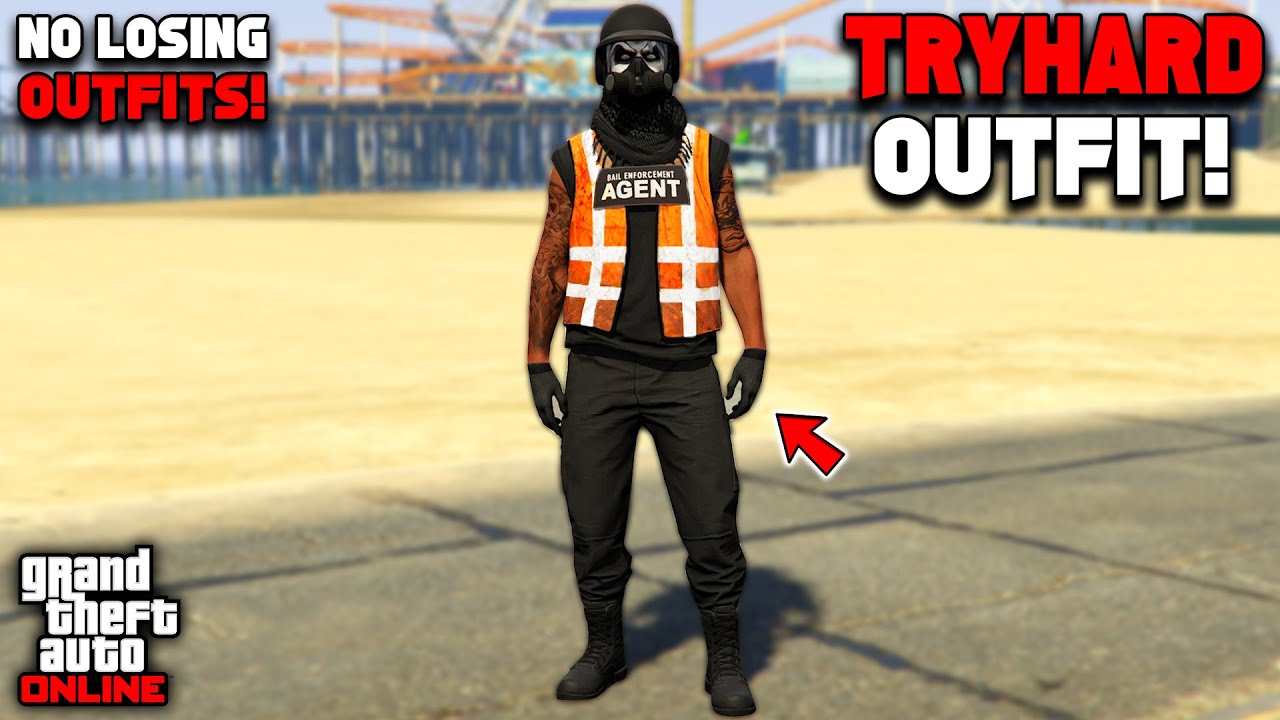 How To Get The Bail Enforcement Agent Outfit With A Trash Vest In GTA 5 ...